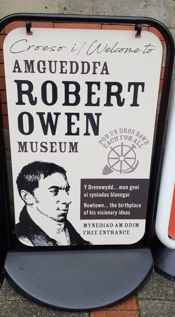New welcome sign - Robert Owen Museum