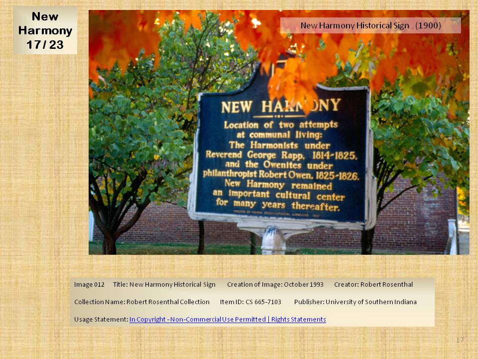 New Harmony - Robert Owen Museum