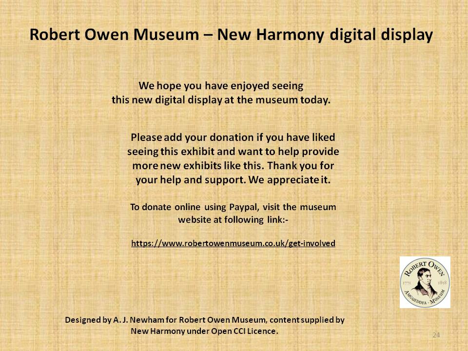 New Harmony - Robert Owen Museum